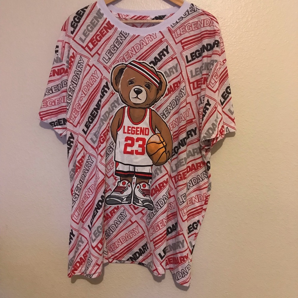 Bailey Apparel Basketball Player Bear Tee Size 3xl - Gem